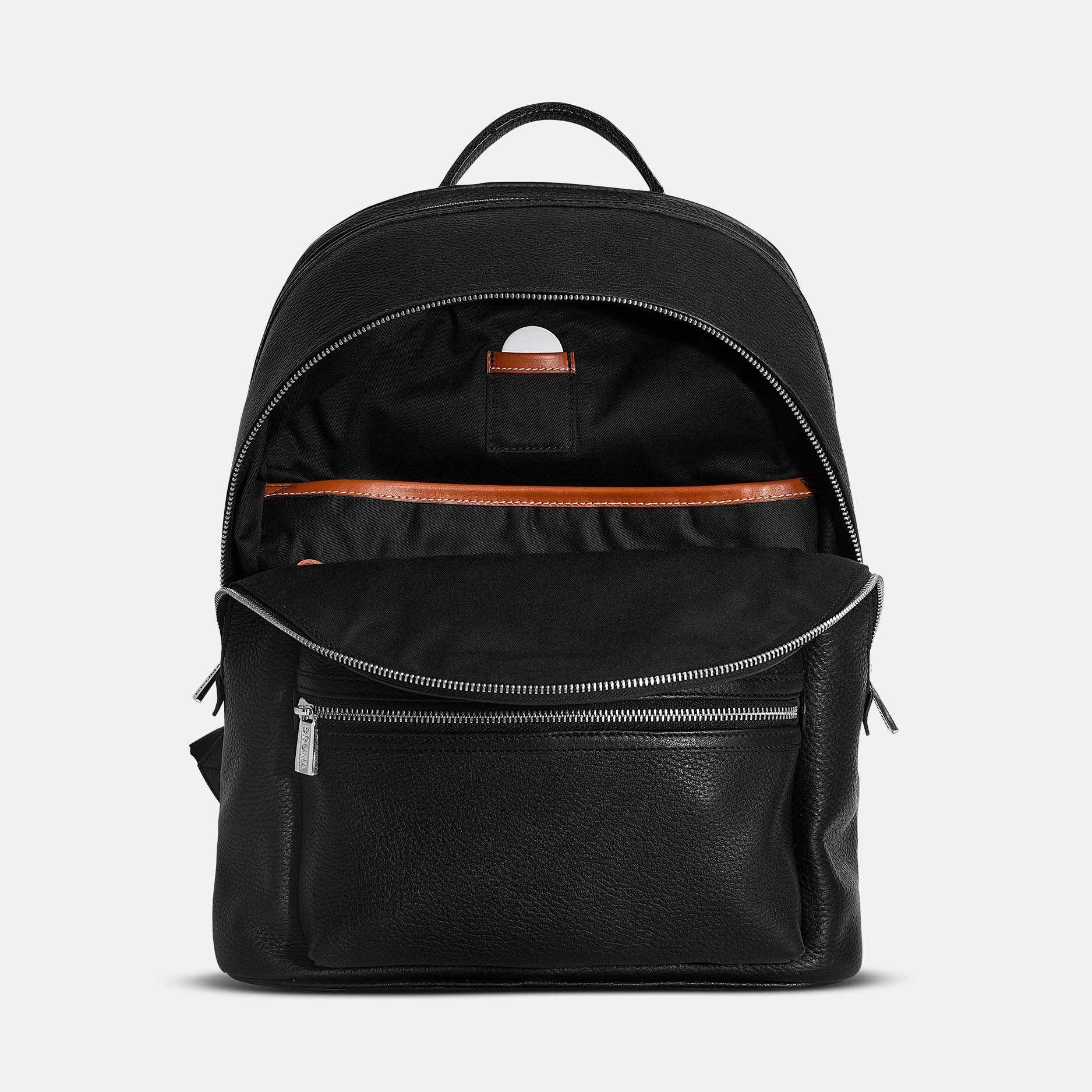 The Backpack - Black Caviar – Bruna Design Store